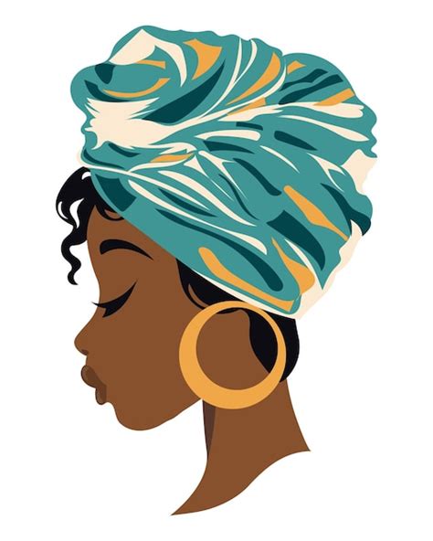 Premium Vector Portrait Of A Beautiful African Woman In A Traditional