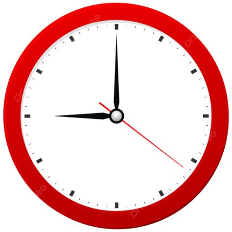 Reloj De Pared De Marco Redondo Rojo PNG Reloj De Pared Rojo Reloj