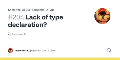 Lack Of Type Declaration Issue 204 Semantic UI Vue Semantic UI