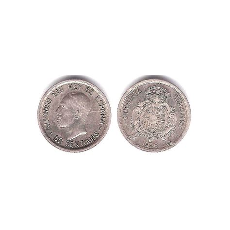 Alfonso XIII 1926 50 Céntimos EBC Plata Ceca de Madrid PC S