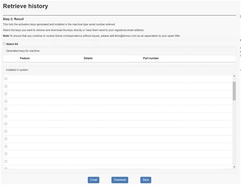 Retrieve History LENOVO FOD Lenovo Docs