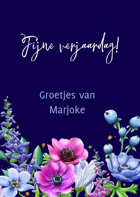 Mooie Verjaardagskaart Met Rozen En Diverse Kaartje2go