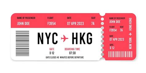 Premium Vector Air Plane Ticket Template Illustration