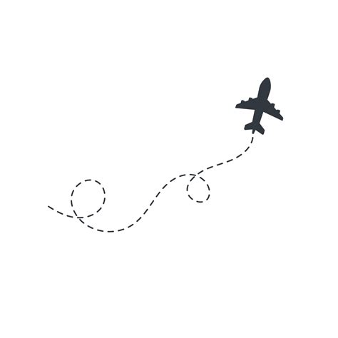 Airplane Routes Travel Icon Travel From Start Point And Dotted Line