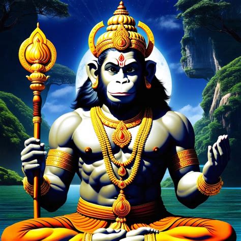 Premium Photo God Hanuman In Meditation Images