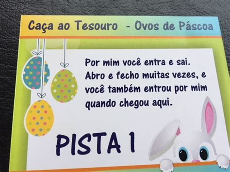 Caça ao Tesouro Caça aos Ovos Páscoa Elo7