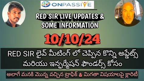 Onpassive Telugu Red Sir Live Updates