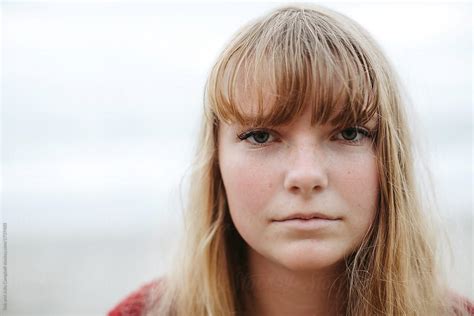 Serious Teenage Girl Staring At Camera By Stocksy Contributor Rob And Julia Campbell Stocksy
