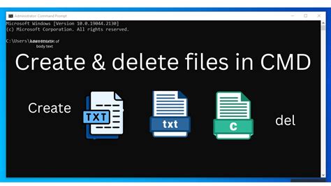 How To Create And Delete Text Files Using Command Prompt CMD On
