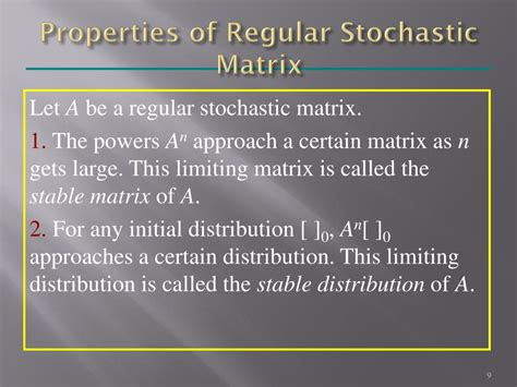 ppt 8 2 regular stochastic matrices powerpoint presentation free download id 2520540