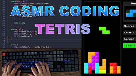 Asmr Programming Tetris Game Using Javascript No Talking Youtube