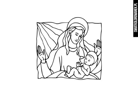 Kolorowanka religia Jezus Józef i Maryja Darmowe kolorowanki do druku