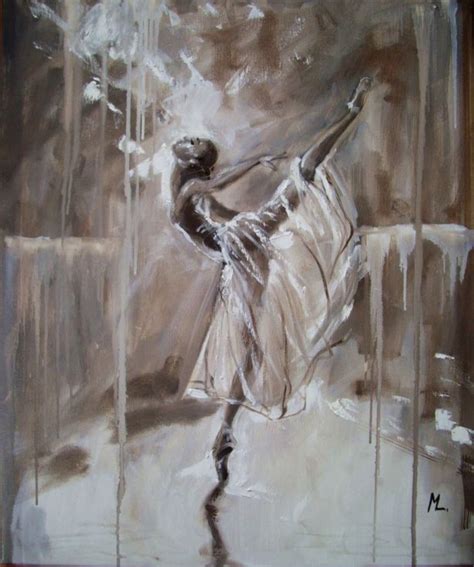 Buy MAGIC OF BALLET Ballerina Brown Lihgt ORIGINAL OIL PAINTING