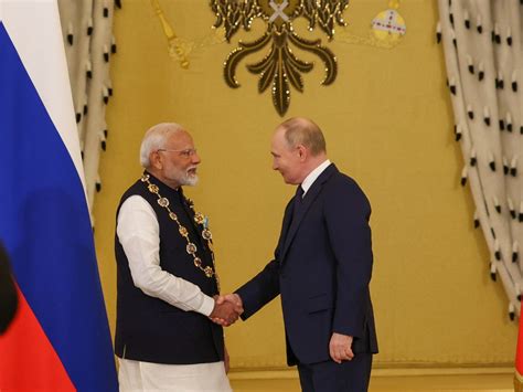 Modi Receives Russias Highest Civilian Award For Promoting Bilateral Ties