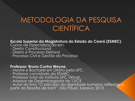 PPT METODOLOGIA DA PESQUISA CIENTÍFICA PowerPoint Presentation free