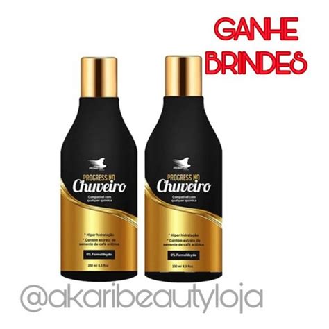 Kit C 2 Progress No Chuveiro Alise Hair 250ml Brinde Shopee Brasil