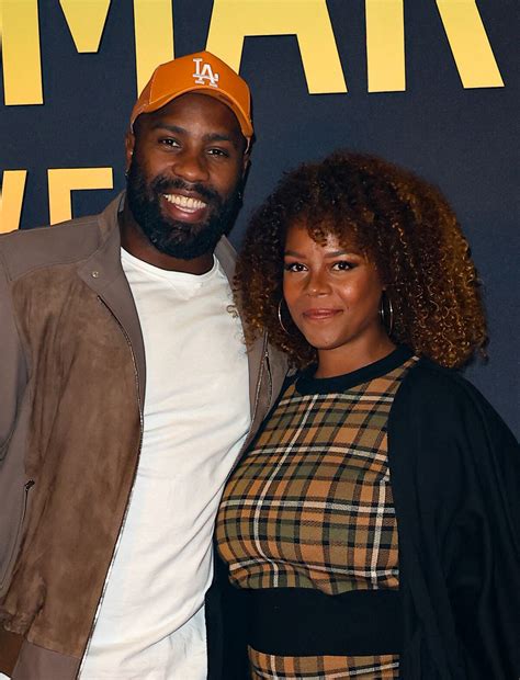Photo Teddy Riner et sa femme Luthna Plocus Première du film Bob