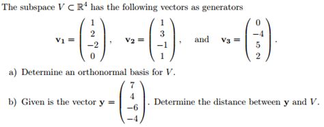 [math] distance between vector and subspace math solves everything