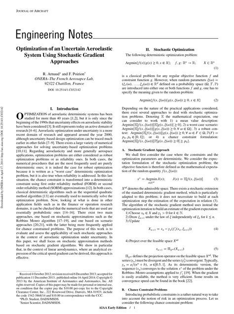 pdf optimization of an uncertain aeroelastic system using stochastic gradient approaches