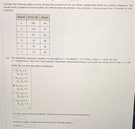 Solved Consider The Following Data On Price And The Chegg
