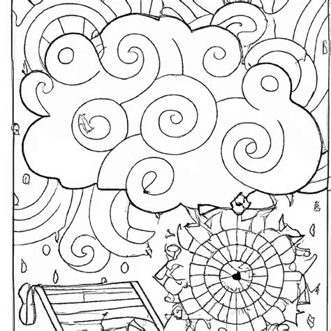 Desenhos De Tempo Nublado Para Imprimir E Colorir