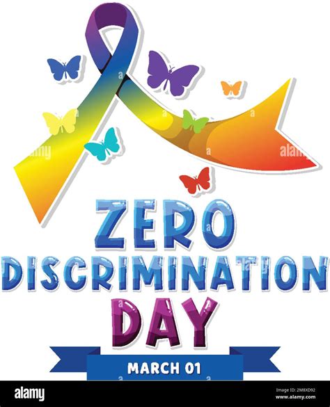 Día de discriminación cero banner diseño ilustración Imagen Vector de