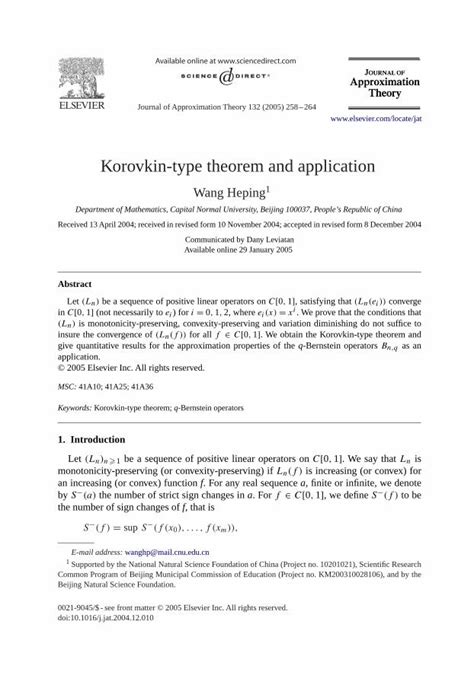 pdf korovkin type theorem and application dokumen tips