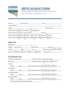 Fillable Online Septic As Built Form Fax Email Print Pdffiller
