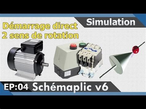 Démarrage direct un et deux sens de rotation Avec simulation Génie