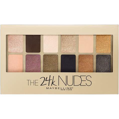 Maybelline New York The 24K Nudes Eyeshadow Palette 0 34 Oz Walmart