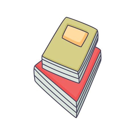 Bok Tecknad Doodle Handritad Koncept Vektor Kawaii Illustration 2036684