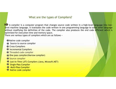 compiler design 2 read what are the types of compilers a compiler is a computer program