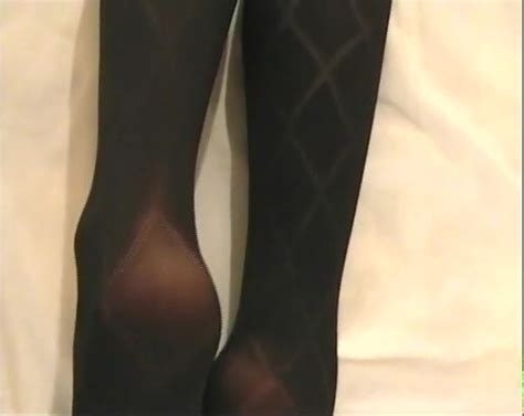 Black Opaque Diamond Stockings With Foot Play Xhamster
