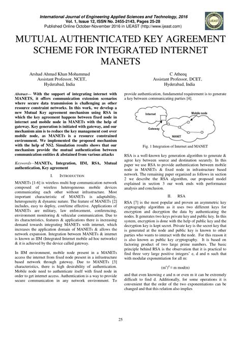 pdf mutual authenticated key agreement scheme for integrated internet manets