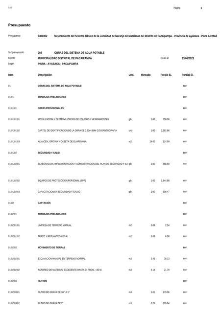 Presupuesto Wilder Alexander Mogollon Ochoa UDocz