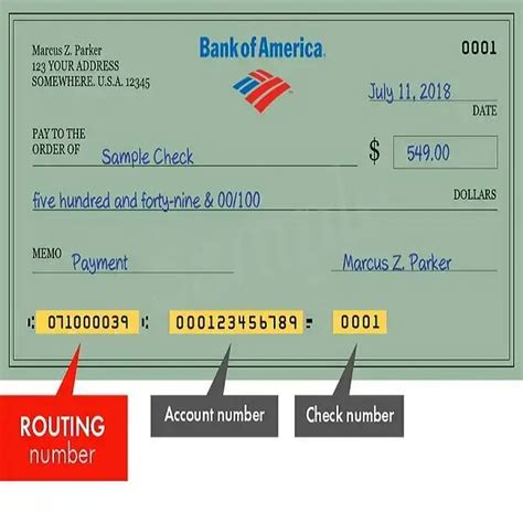 Cómo llenar un cheque Bank of America 2024 ecu11