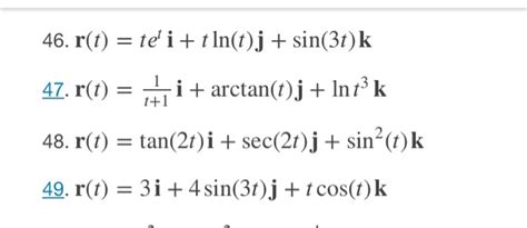 solved 6 given the vector valued function r t {t t2