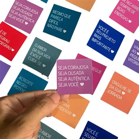 20un Mini Cartão Frases Motivacionais Cartão Para Encomenda MercadoLivre