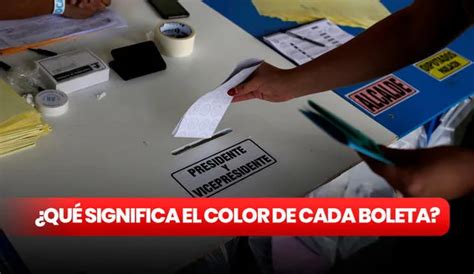 Papeleta electoral 2023 qué significa cada color de las papeletas