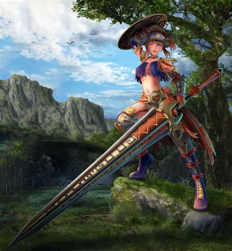 Safebooru 1girl Armor Highres Monster Hunter Solo Weapon 1418628