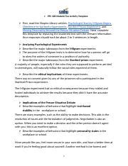 PSY 328 Module Five Activity Template 22 Docx PSY 328 Module Five