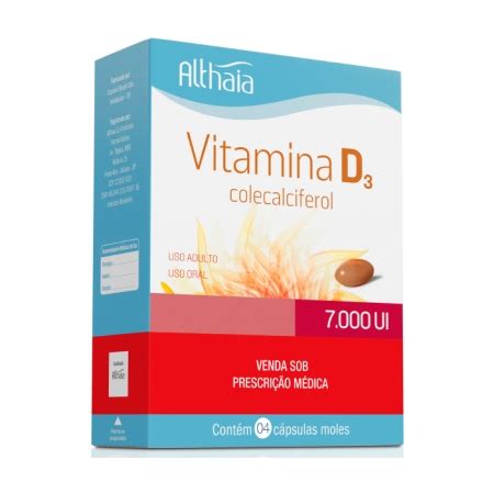 Vitamina D3 7000Ui 8 Cápsulas Moles FSL Farma Drogaria e Farmácia