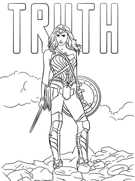 Coloriage G Nial Wonder Woman T L Charger Et Imprimer Gratuit Sur