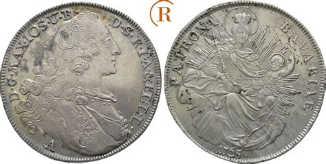 Bayern Taler Madonnentaler Amberg 1765 A Maximilian III Joseph 1745