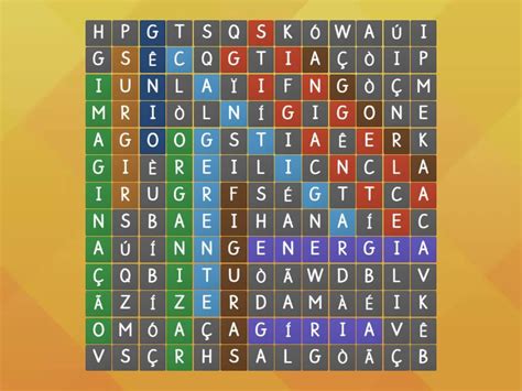 Palavras Grafadas G Wordsearch