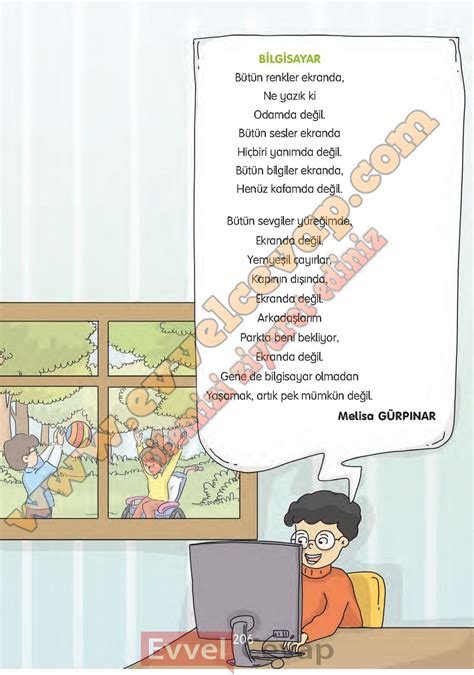 3 Sınıf Gizem Yayınları Türkçe Ders Kitabı Cevapları Sayfa 206 207 208 209