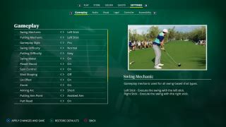 EA Sports PGA Tour Gameplay Settings For PlayStation 5 An Official EA