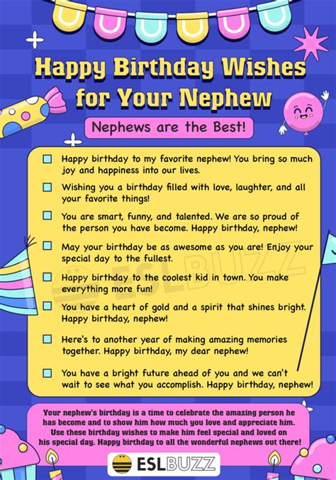 Heartfelt Birthday Wishes For Nephew To Make His Day The Best Day ESLBUZZ