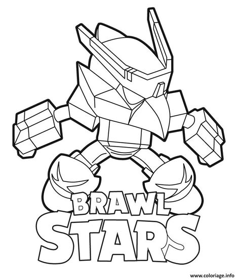 Coloriage Brawl Stars Corbac Mecha D Or Background Cool Coloring