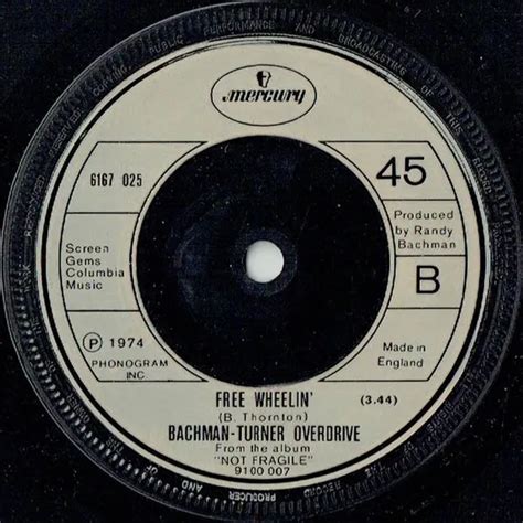 BACHMAN TURNER OVERDRIVE You Ain T Seen Nothing Yet 7 Single Inj